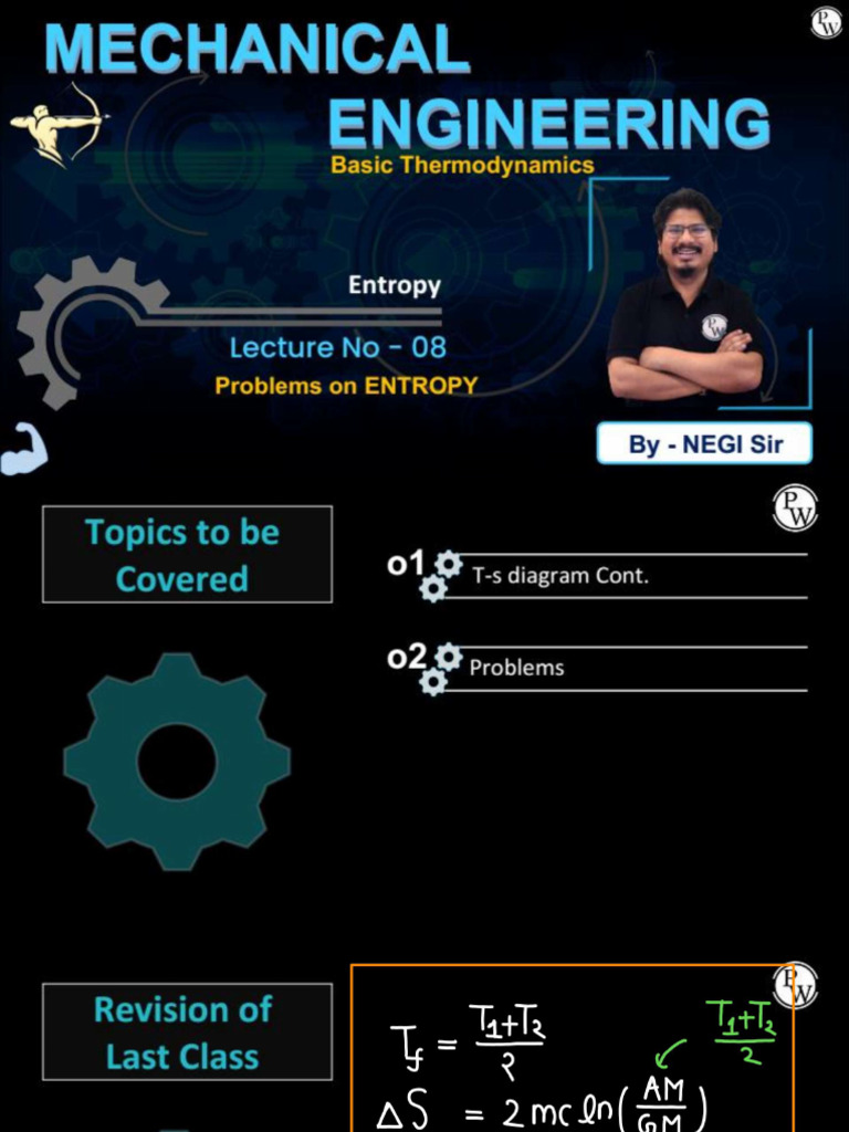 Entropy 08 Class Notes GATE 2025 Mechanic | PDF