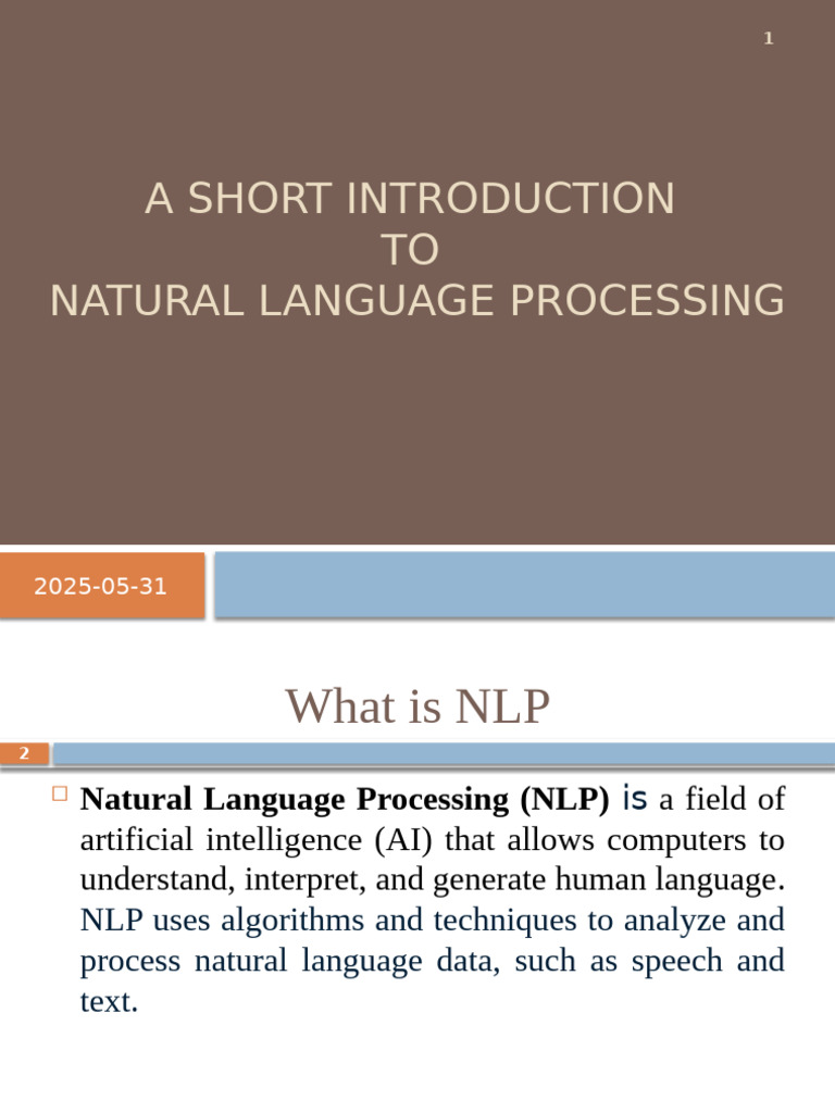 L1Introduction To NLP | PDF | Voyager Program | Parsing