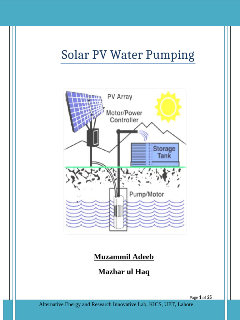 Solar PV Water Pumping Guide | PDF | Pump | Photovoltaics