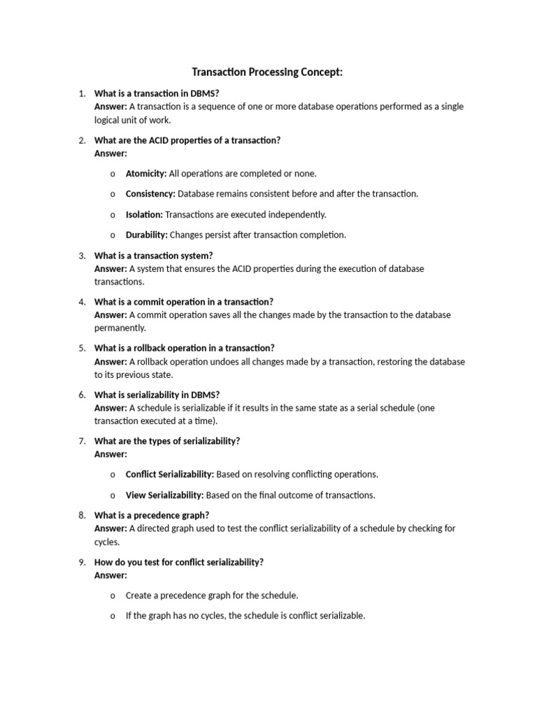 Question Bank DBMS Module 2 | PDF | Database Transaction | Databases