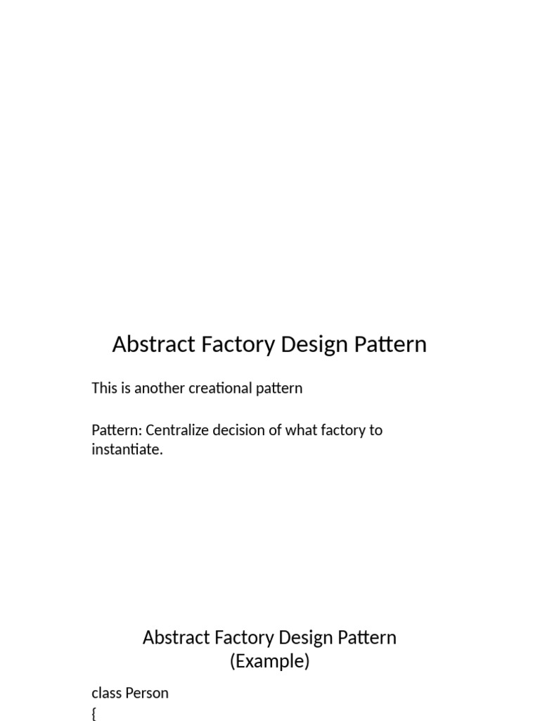 L4 (Abstract Factory Pattern) | PDF | C++ | Software Design