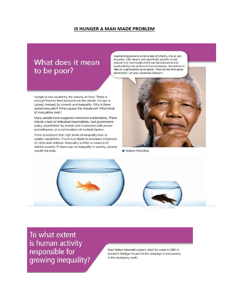 Is Hunger A Man Made Problem | PDF