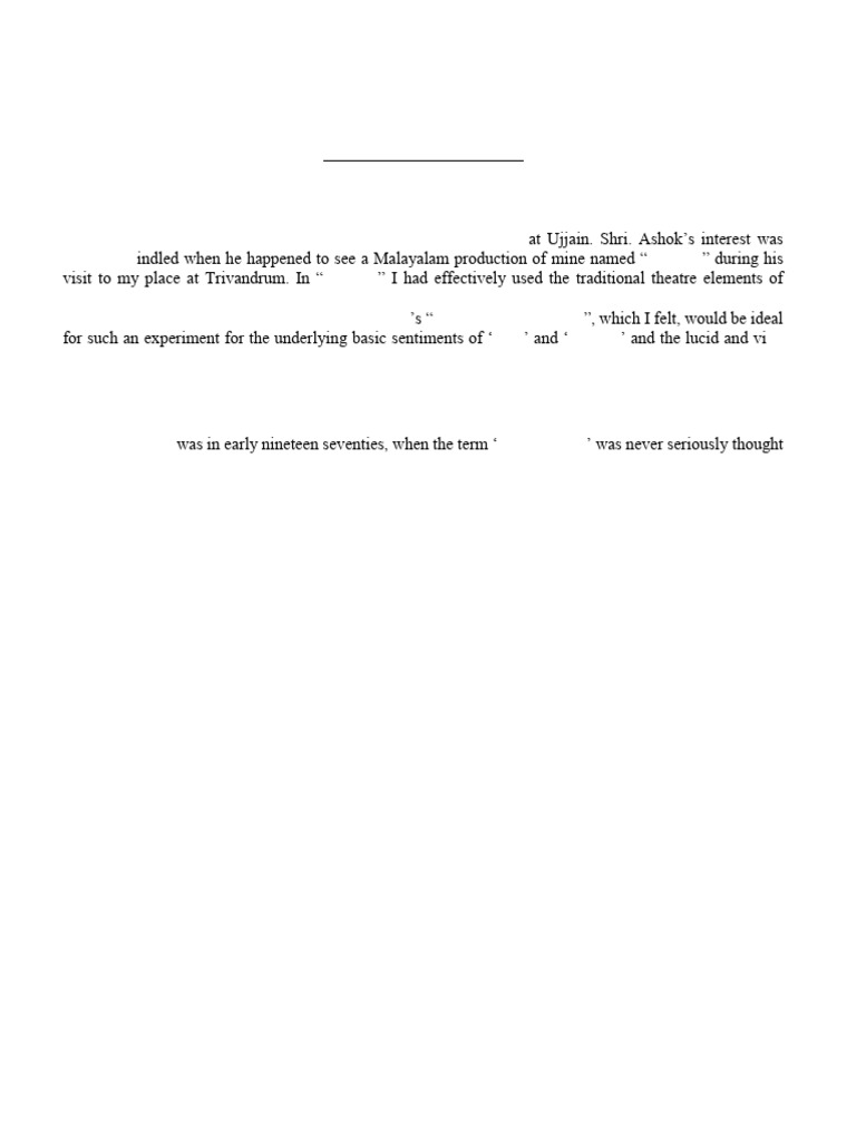 My Experience in Sanskrit Theatre Knp-1 | PDF