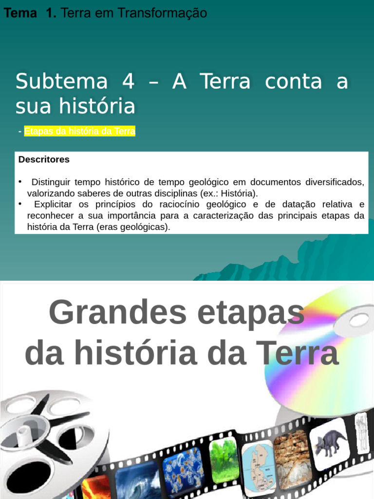 77 a Terra Conta a Sua Hist Ria 2 Etapas Da Hist Ria Da Terra | PDF ...