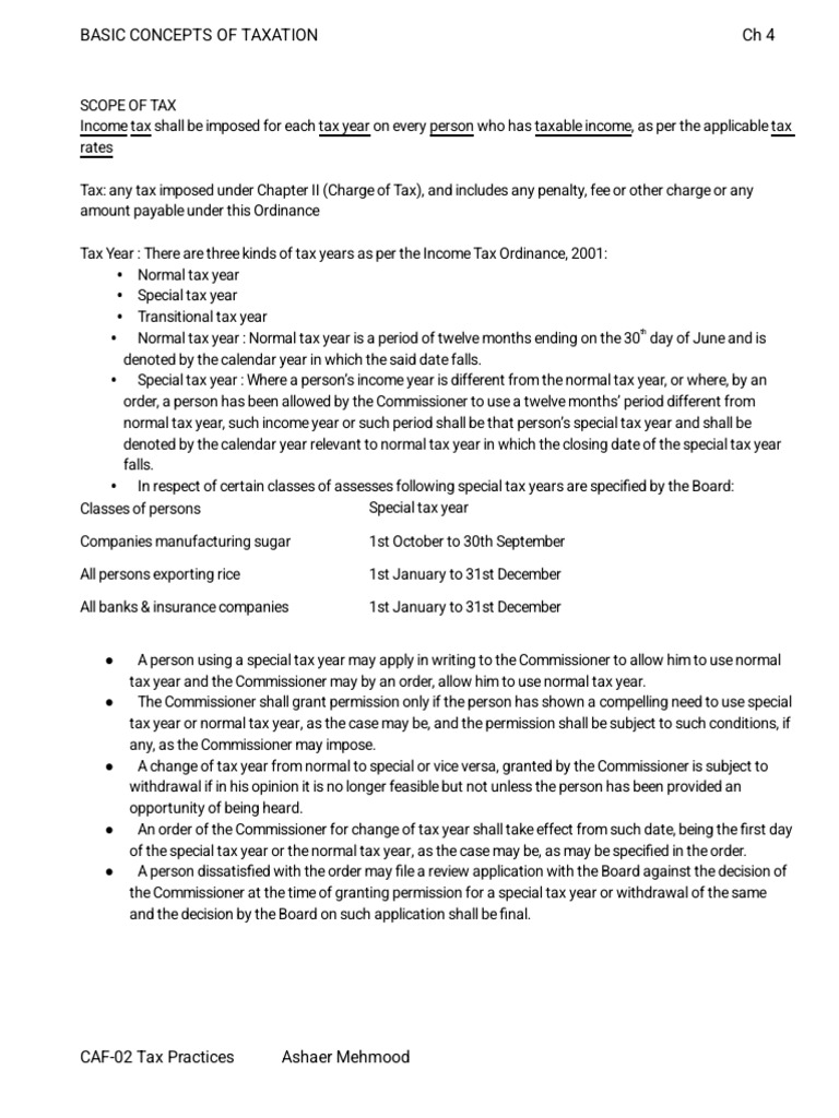 10 - Income Tax Basic Concepts CH 4 | PDF | Taxes | Income