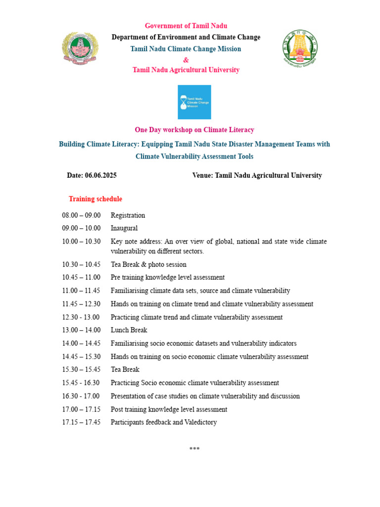 Tentative Programme Schedule | PDF