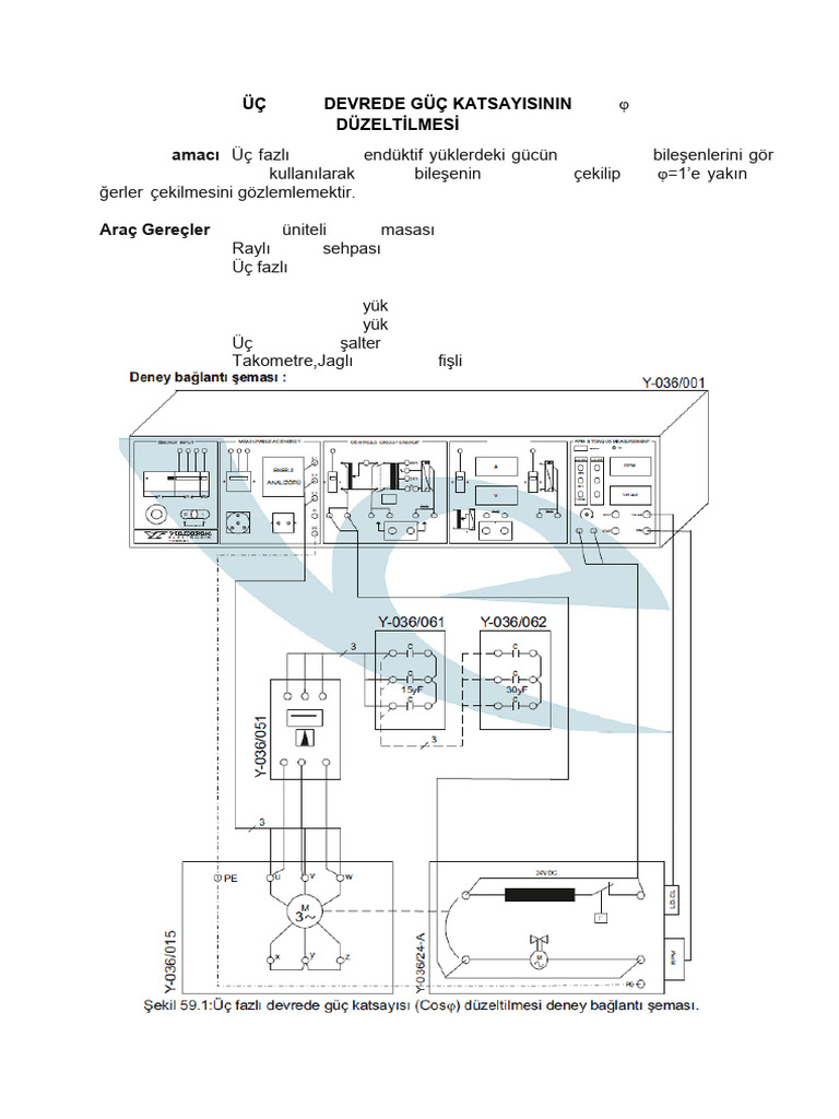 Deney 7 Uc Fazli Devrede Guc Katsayisinin Duzeltilmesi 04052023 | PDF