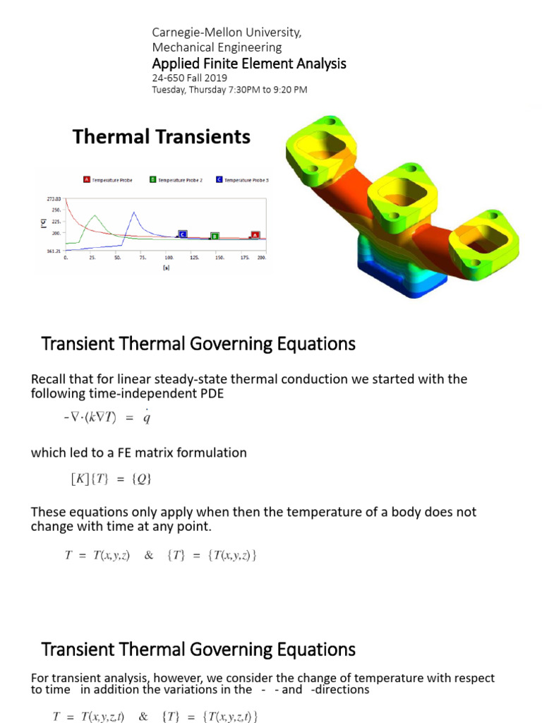 Cmu Fe Course 15 - Thermal Transients | PDF | Partial Differential Equation | Matrix (Mathematics)