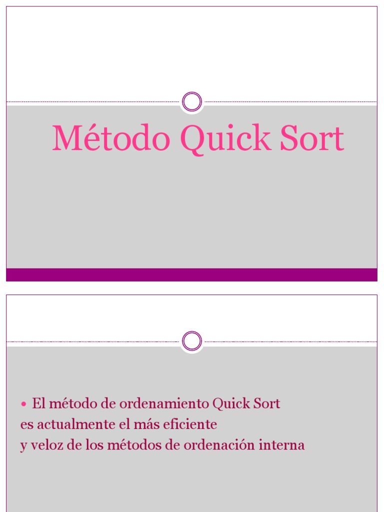 Método Quick Sort | PDF | Áreas de informática | Matemáticas Aplicadas