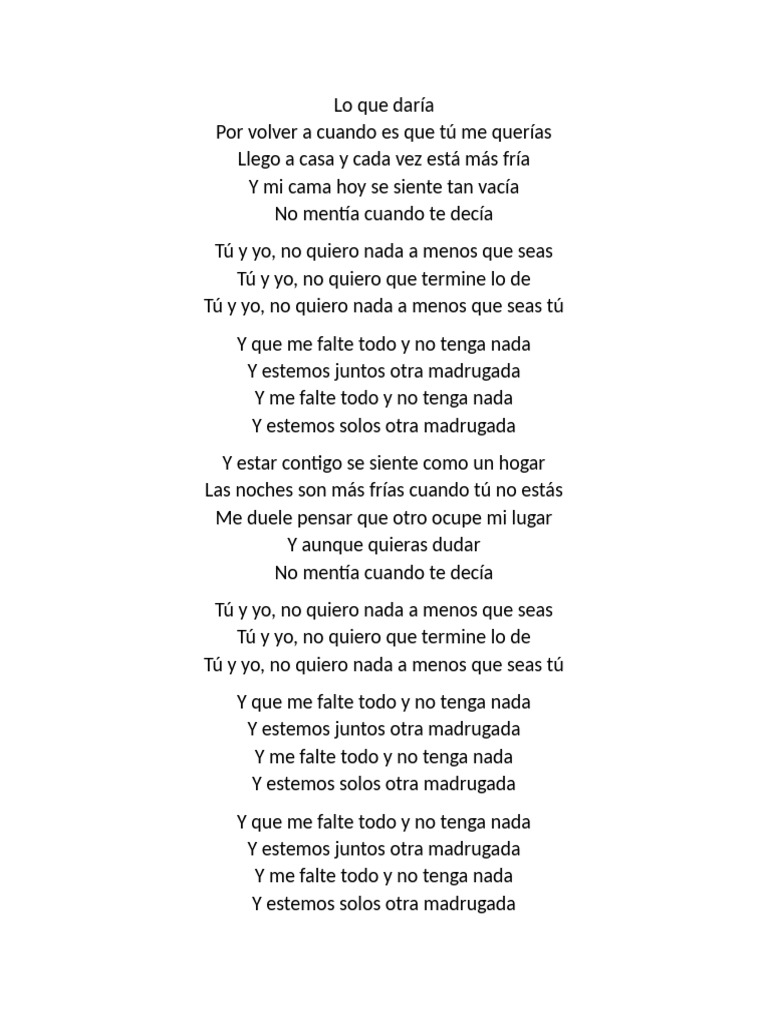 Lo Que Daría | PDF