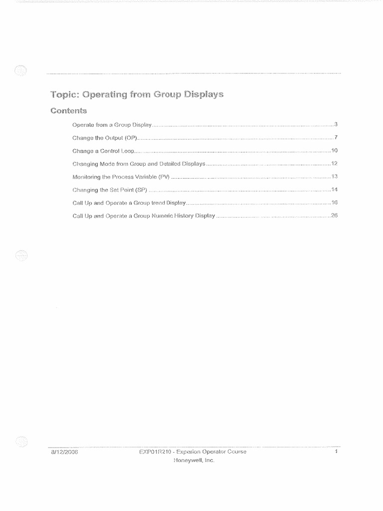 Chapter4 Operating From Group Display | PDF