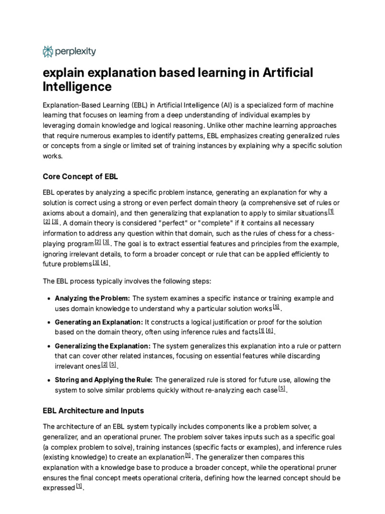 Explain Explanation Based Learning in Artificial I | PDF | Genetic Algorithm | Mathematical ...