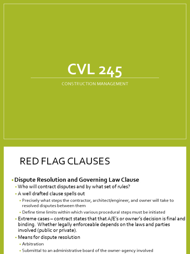 Key Red Flag Clauses in Contracts | PDF | Public–Private Partnership ...