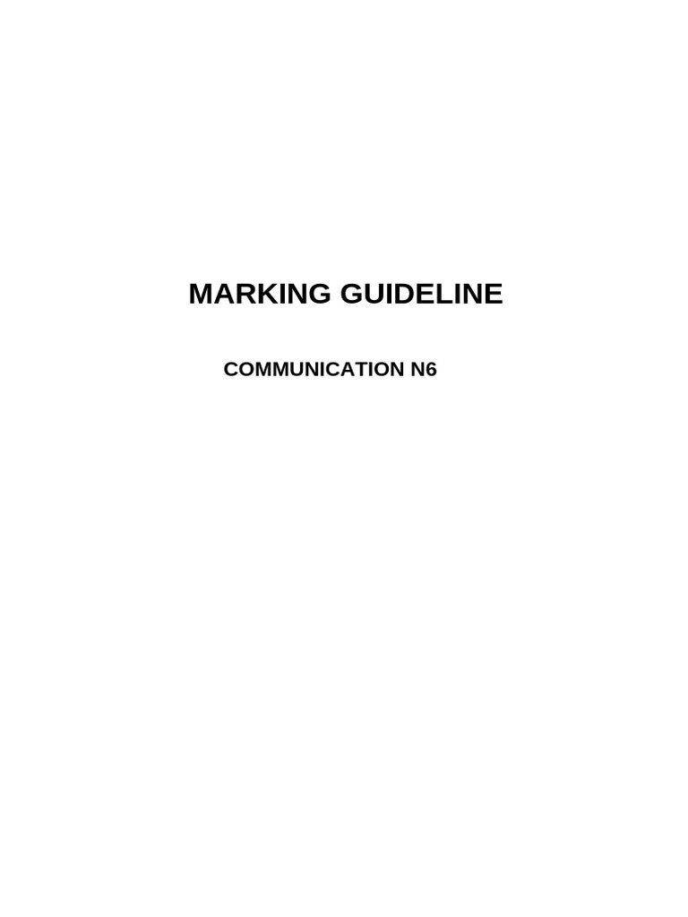n6 Communication DP 2 Paper 1 Memo | PDF