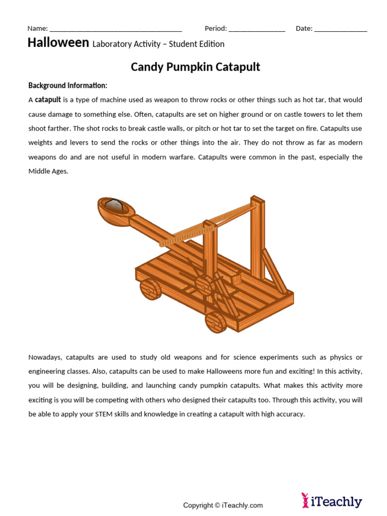 Candy-Pumpkin-Catapult-Laboratory-Activity-SE | PDF | Lever