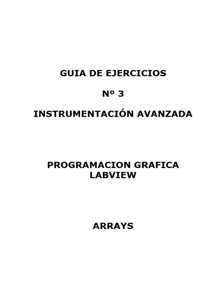 GUIA DE EJERCICIOS 3_ARRAYS | PDF