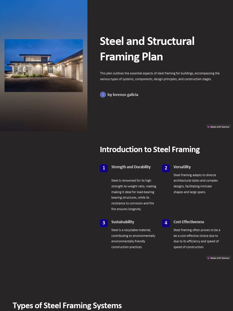 Steel and Structural Framing Plan | PDF | Beam (Structure) | Framing (Construction)