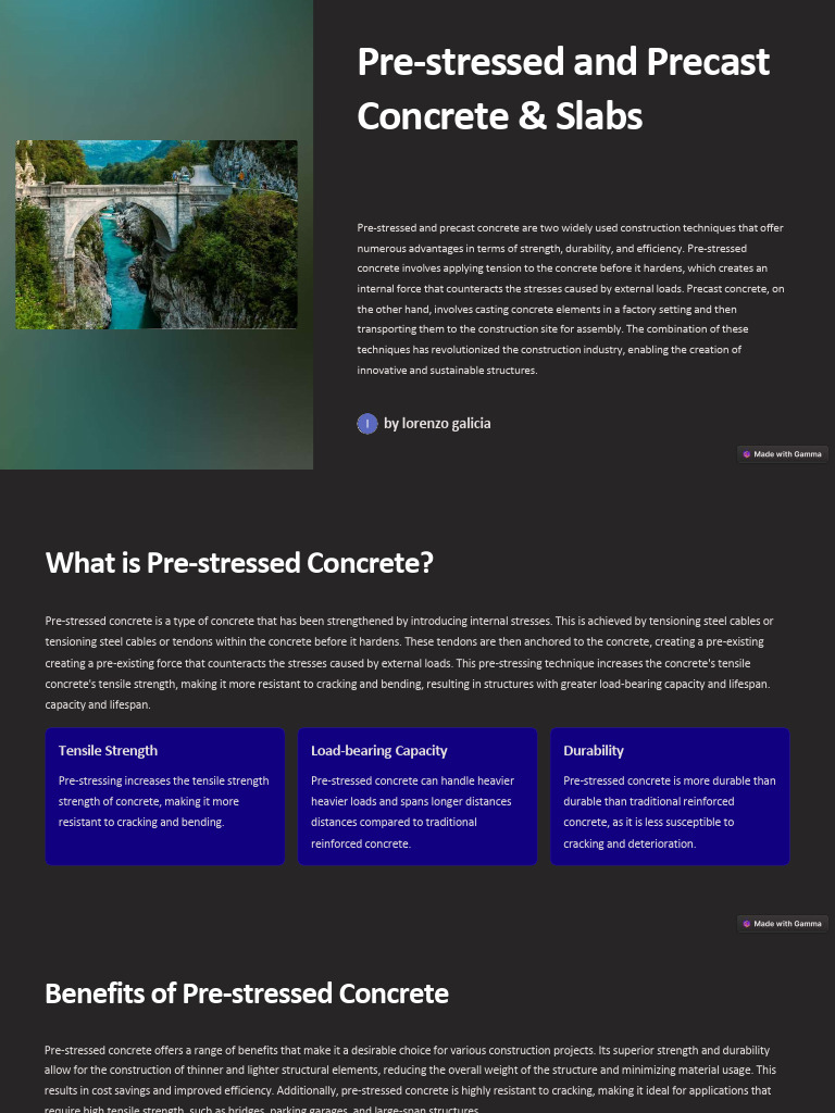 Pre Stressed and Precast Concrete and Slabs | PDF | Prestressed ...