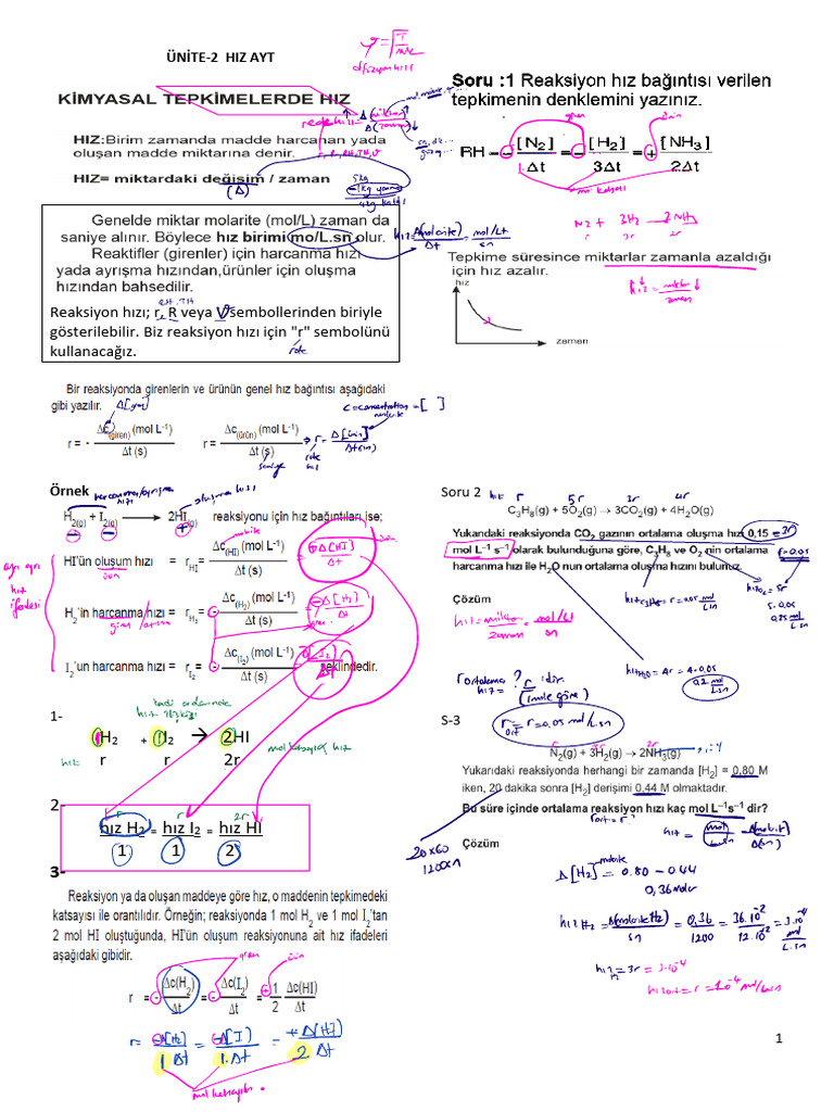 22 Ysd Reaksiyon Hızı 22 Ysd | PDF