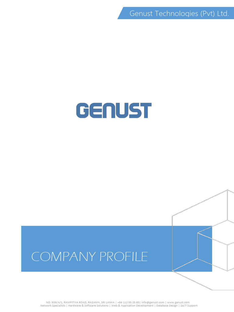 Genust Technologies (PVT) LTD - Company Profile - V7-20250307 | PDF ...
