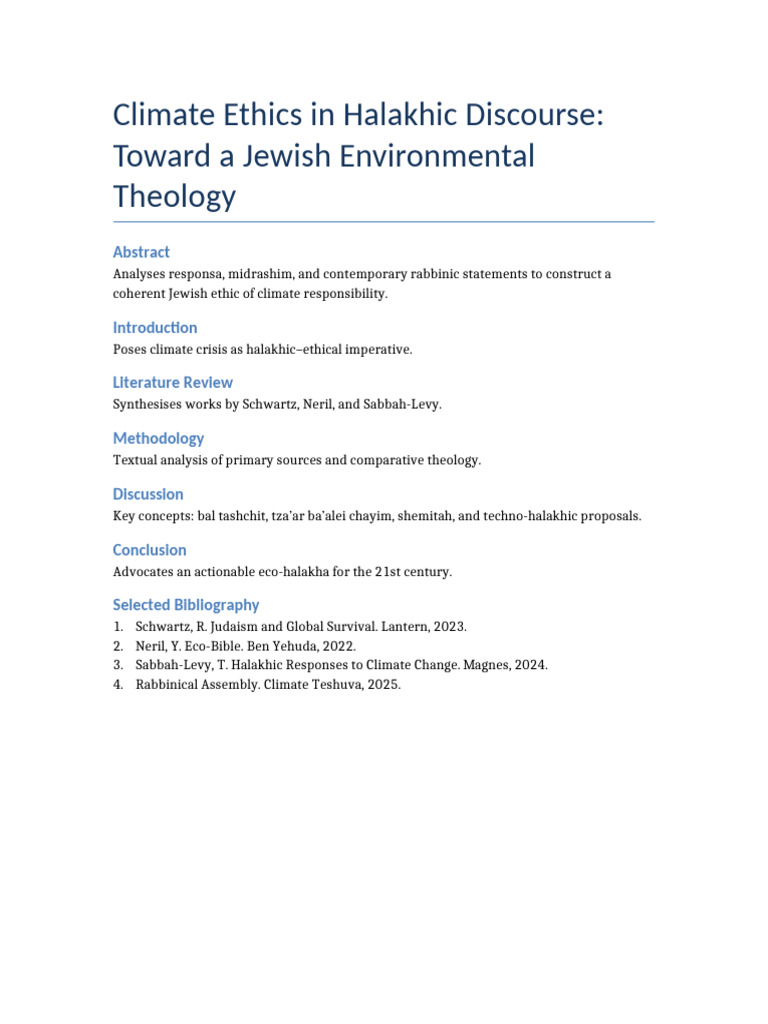 Article18 Jewish Environmental Ethics | PDF