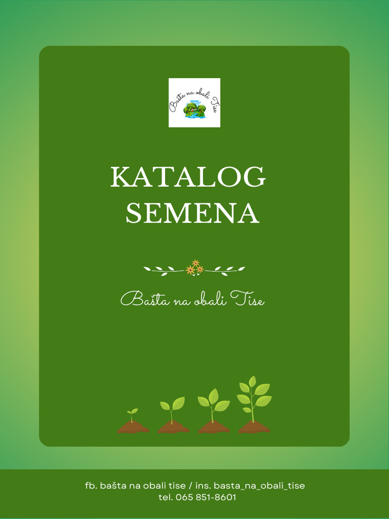 Katalog Semena 2024-25, Bašta Na Obali Tise | PDF