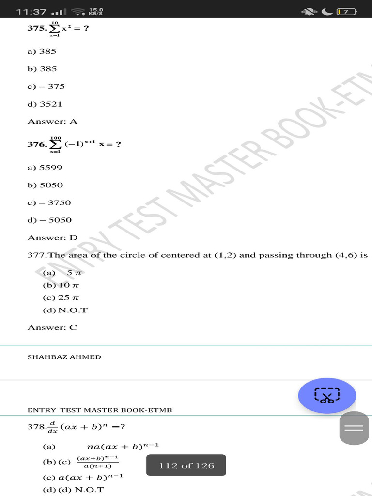 Math MCQ | PDF