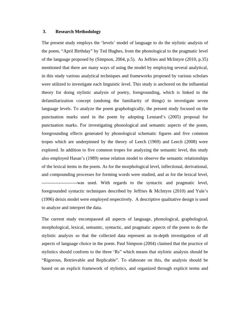 Stylistic Analysis of Ted Hughes' Poem | PDF | Semantics | Linguistics