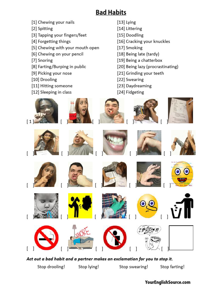 Microsoft Word - Bad Habits - Doc-1-3 | PDF