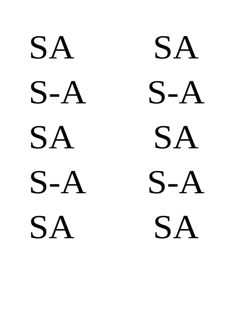 Sa Si S-A | PDF