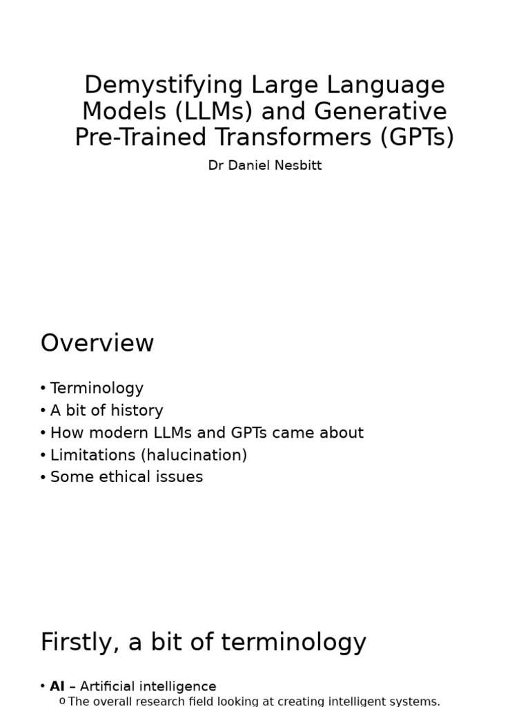 Week 6 Ai Llms Gpts | PDF | Artificial Intelligence | Intelligence (AI) & Semantics