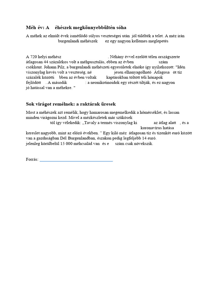 Méhészeti Cikk Fordítása - Som Alexandra Judit | PDF