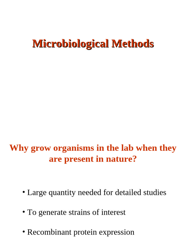 Microbiological Method | PDF | Growth Medium | Microbiology