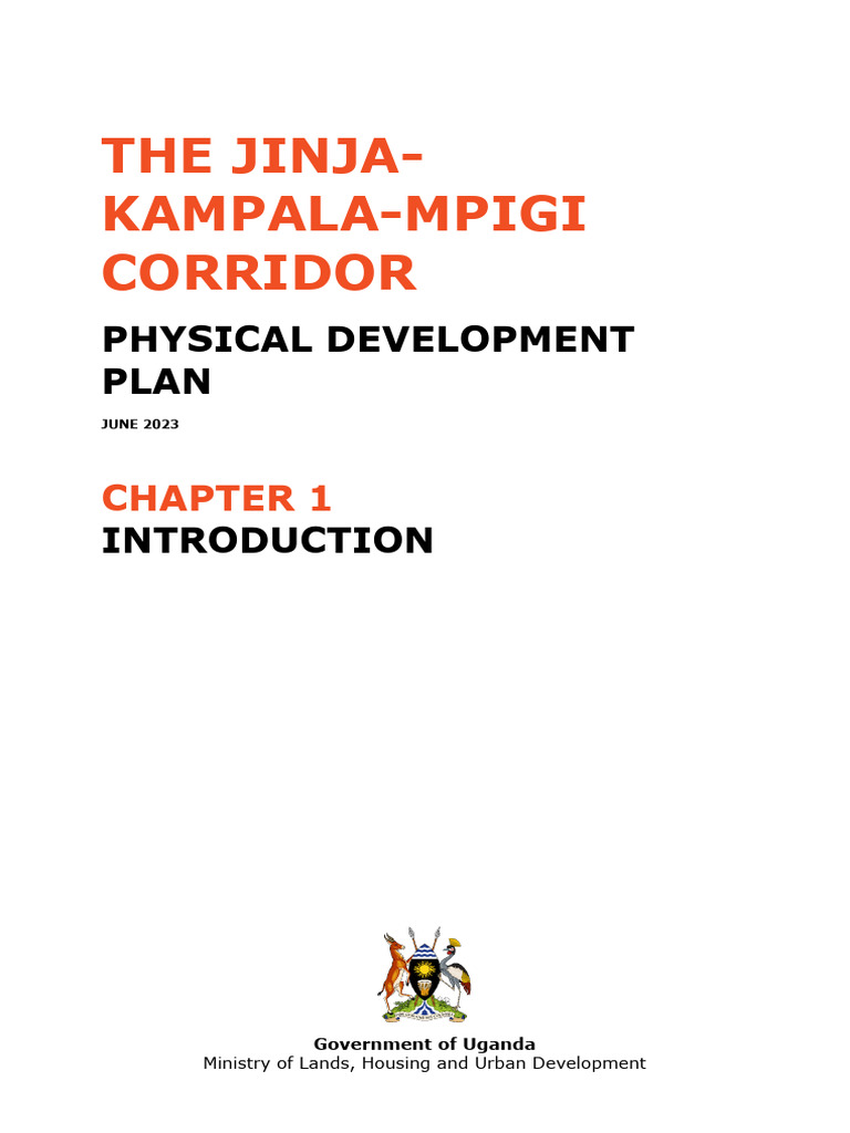 Jinja-Kampala-Mpigi Corridor - Physical Development Plan | PDF | Economies
