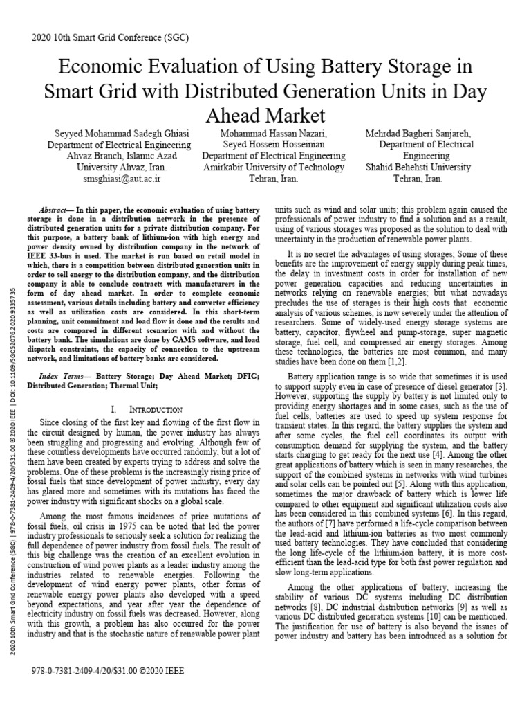 IEEE - SGC2020 - 1100 - Economic | PDF