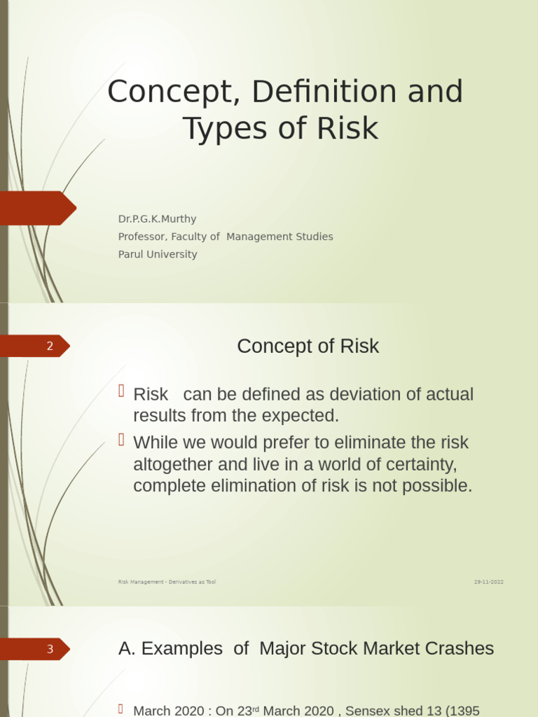 Module 1 Topic 1concept, Definition and Types of Risk | PDF | Risk ...
