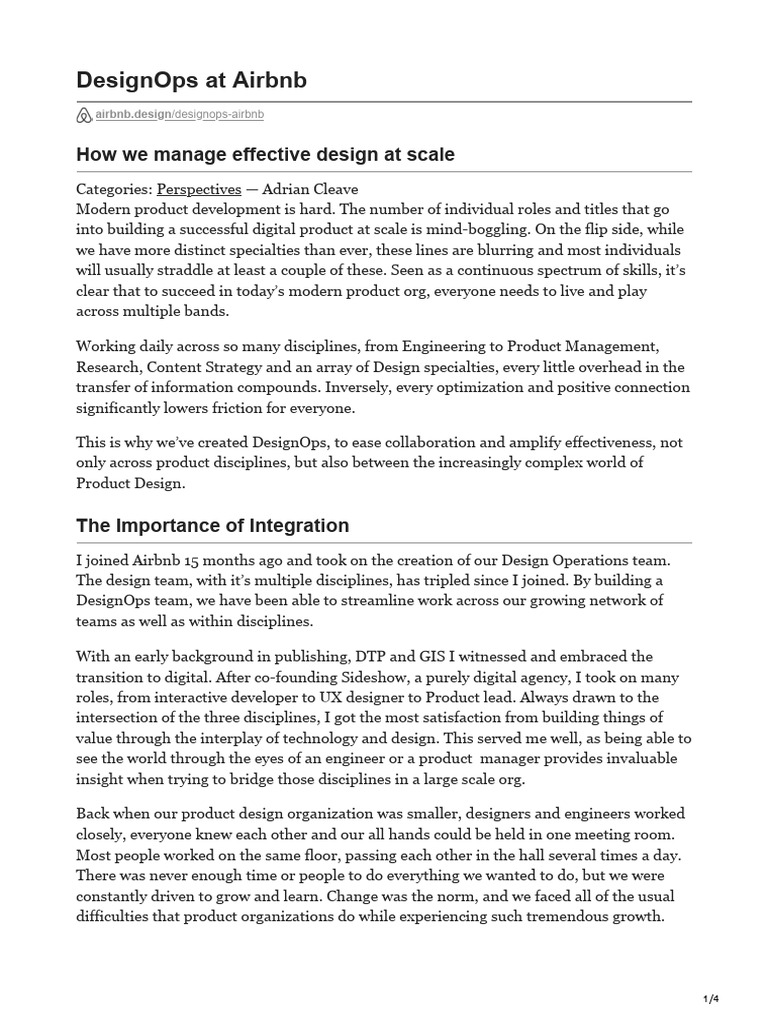 DesignOps at Airbnb | PDF