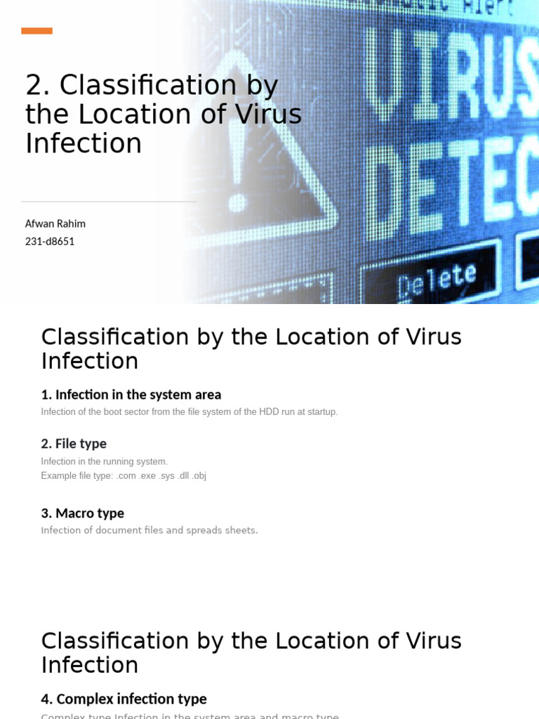 Classification by The Location of Virus Infection | PDF