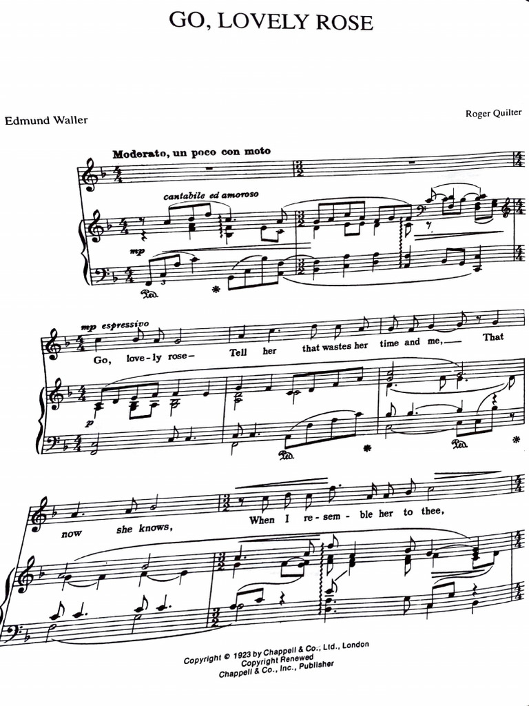 Analysis of "Go, Lovely Rose" | PDF