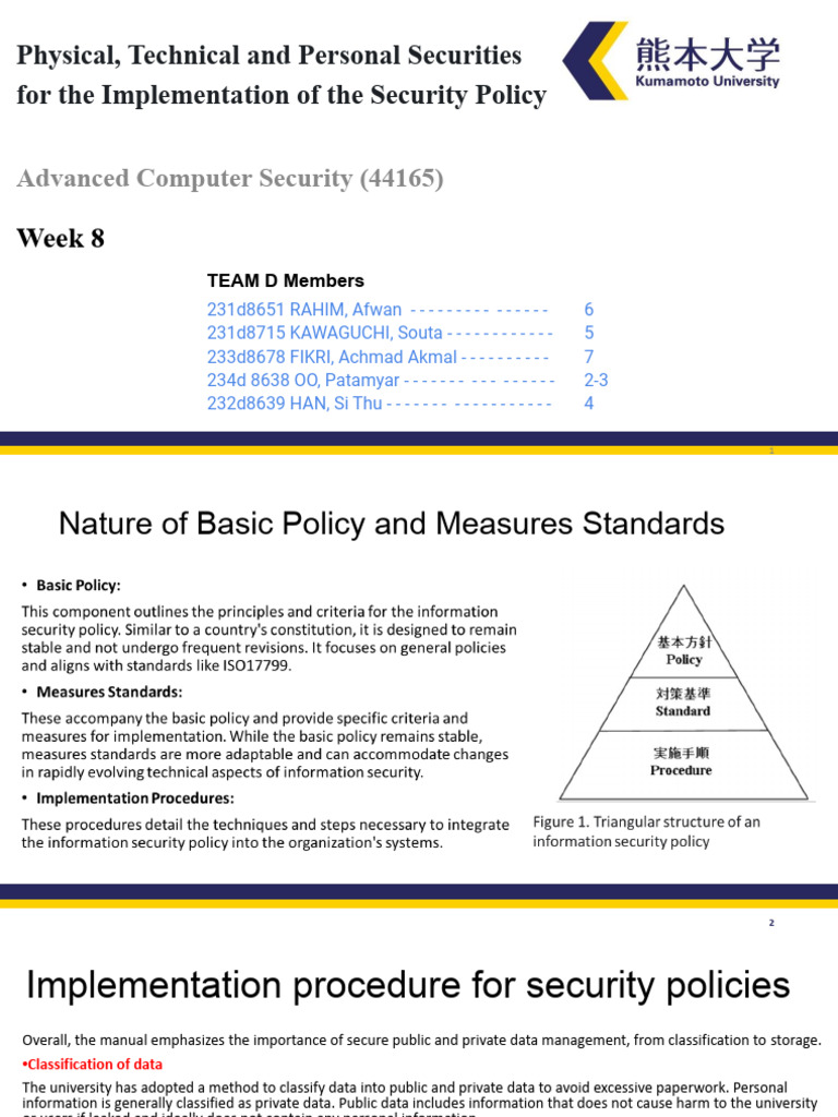 Week 8 of Presentation of Computer Security | PDF | Security | Computer ...
