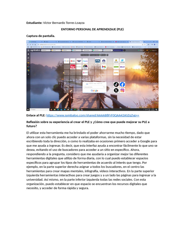 Entorno Personal de Aprendizaje (PLE) | PDF