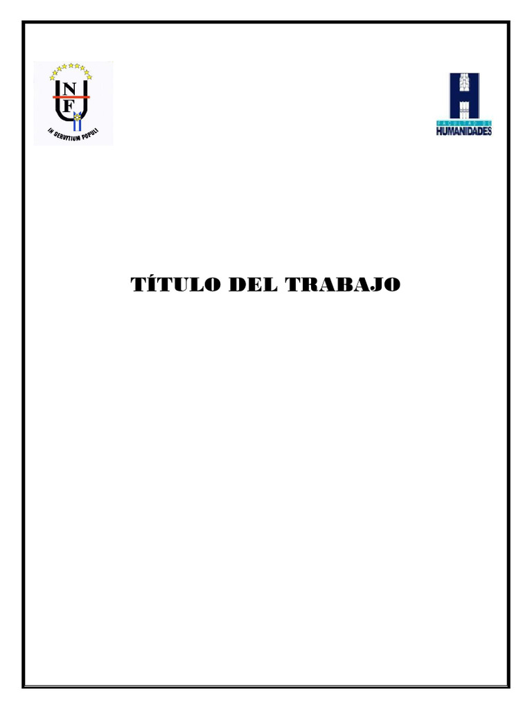 Modelo de Carátula | PDF