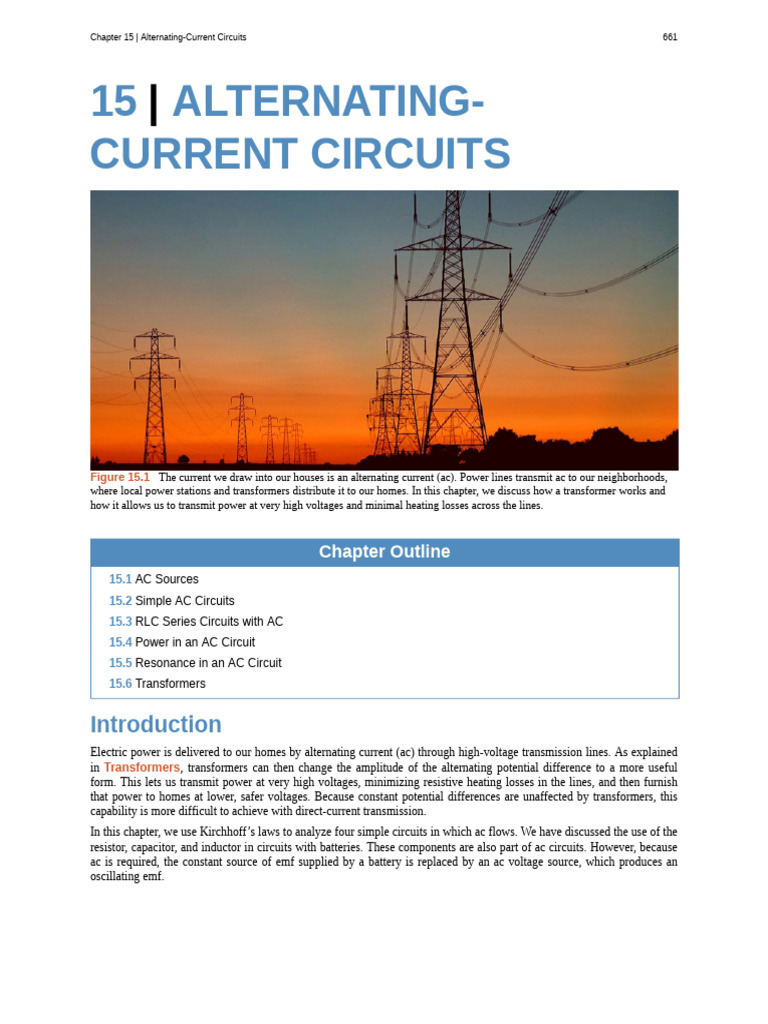 UP2 - Ch15. Alternating-Current Circuits | PDF | Electrical Network | Capacitor