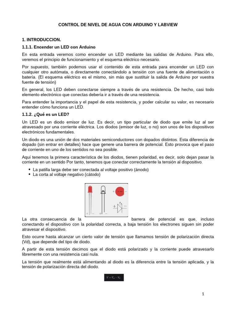 Nivel de Agua | PDF | Diodo emisor de luz | Arduino