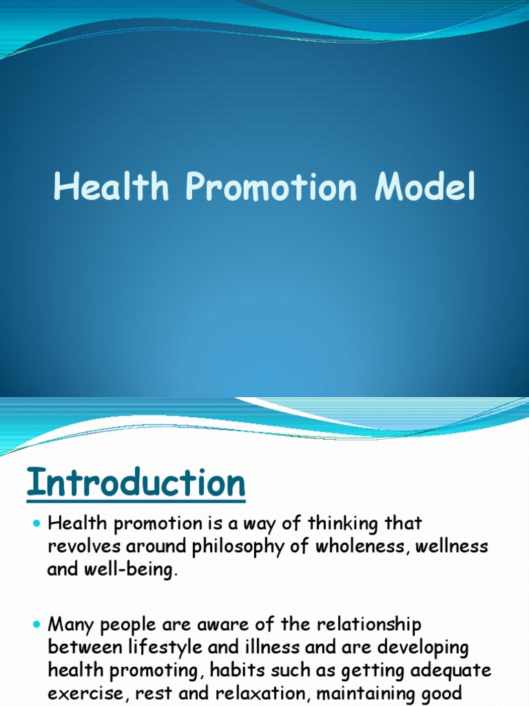 Health Promotion Model | PDF | Preventive Healthcare | Health Promotion