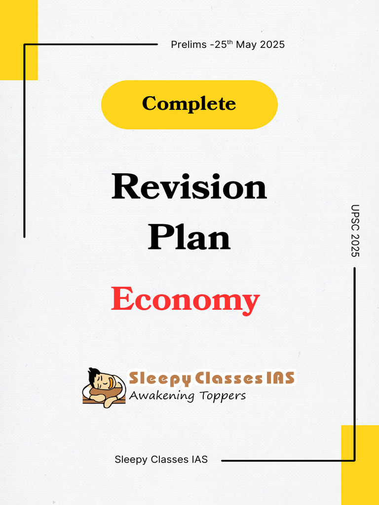 Economy Revision Guide for UPSC 2025 | PDF | Inflation | Reserve Bank ...