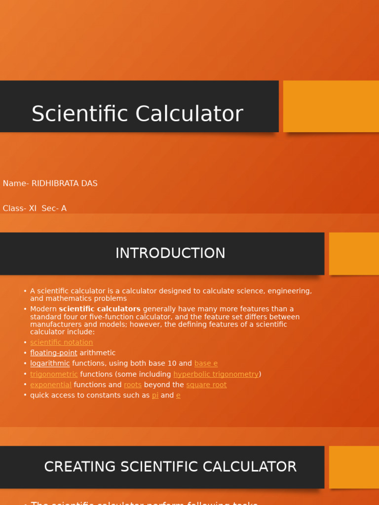Scientific Calculator | PDF