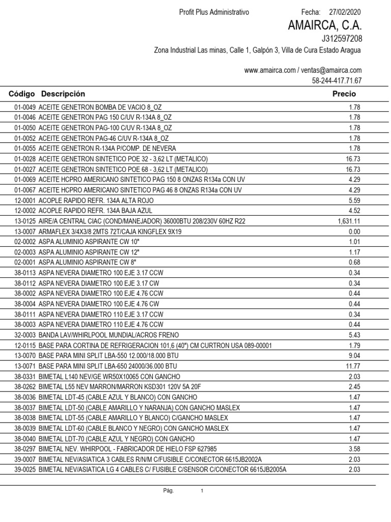 Lista Amairca 27022020 $ PDF | PDF
