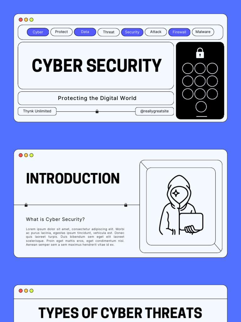 White and Blue Simple Modern Cyber Security Presentation - 20250506 ...