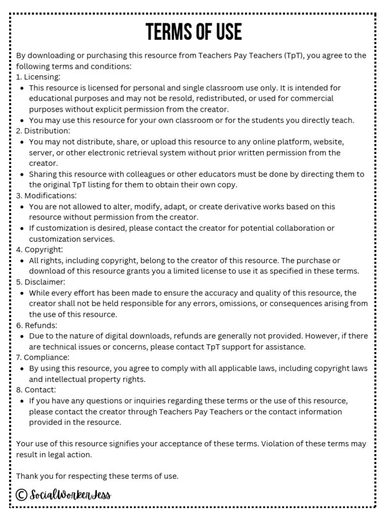 Terms of Use: Socialworkerjess | PDF | Copyright | Psychology